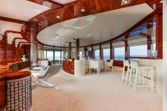Inside AZZAM Yacht • Lurssen • 2013 • Owner Emir of Abu Dhabi