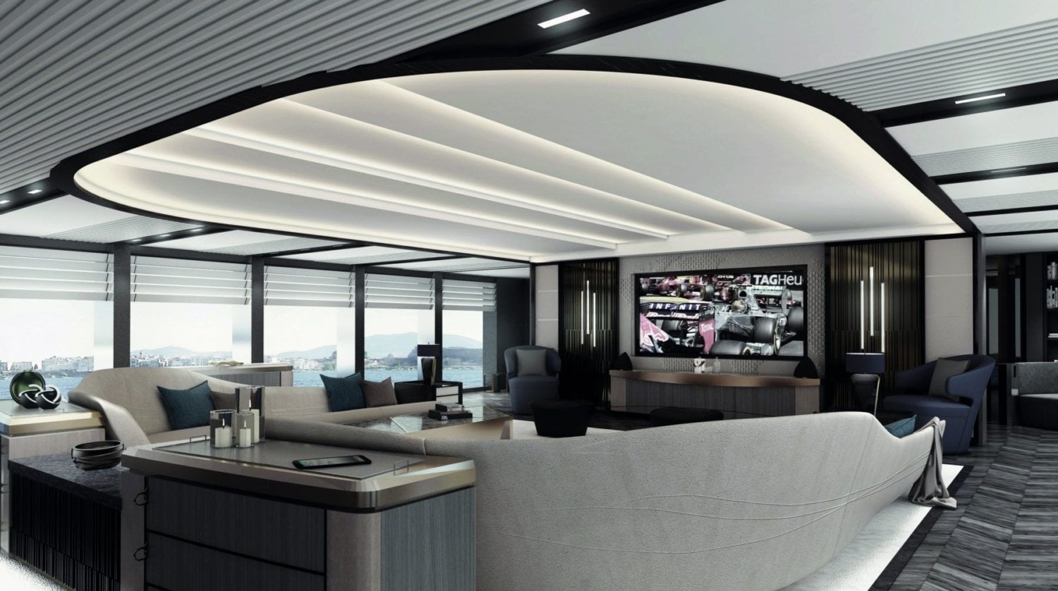 Inside AL LUSAIL Yacht • Lurssen • 2017 • Value $500M • Owner Emir of Qatar