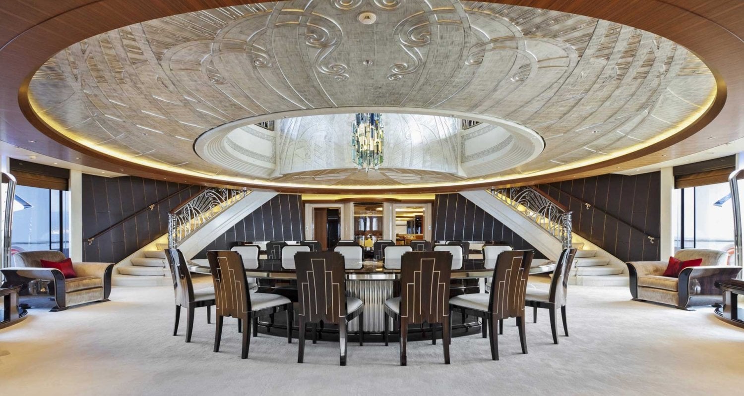 Inside SERENE Yacht • Fincantieri • 2011 • Value $500M • Owner Yuri Shefler