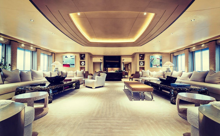 Inside RADIANT Yacht • Lurssen • 2009 • Value $300M • Owner Abdulla al ...