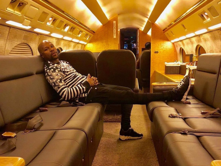 FLOYD MAYWEATHER • Net Worth $800 Million • Gulfstream GIV • Private ...