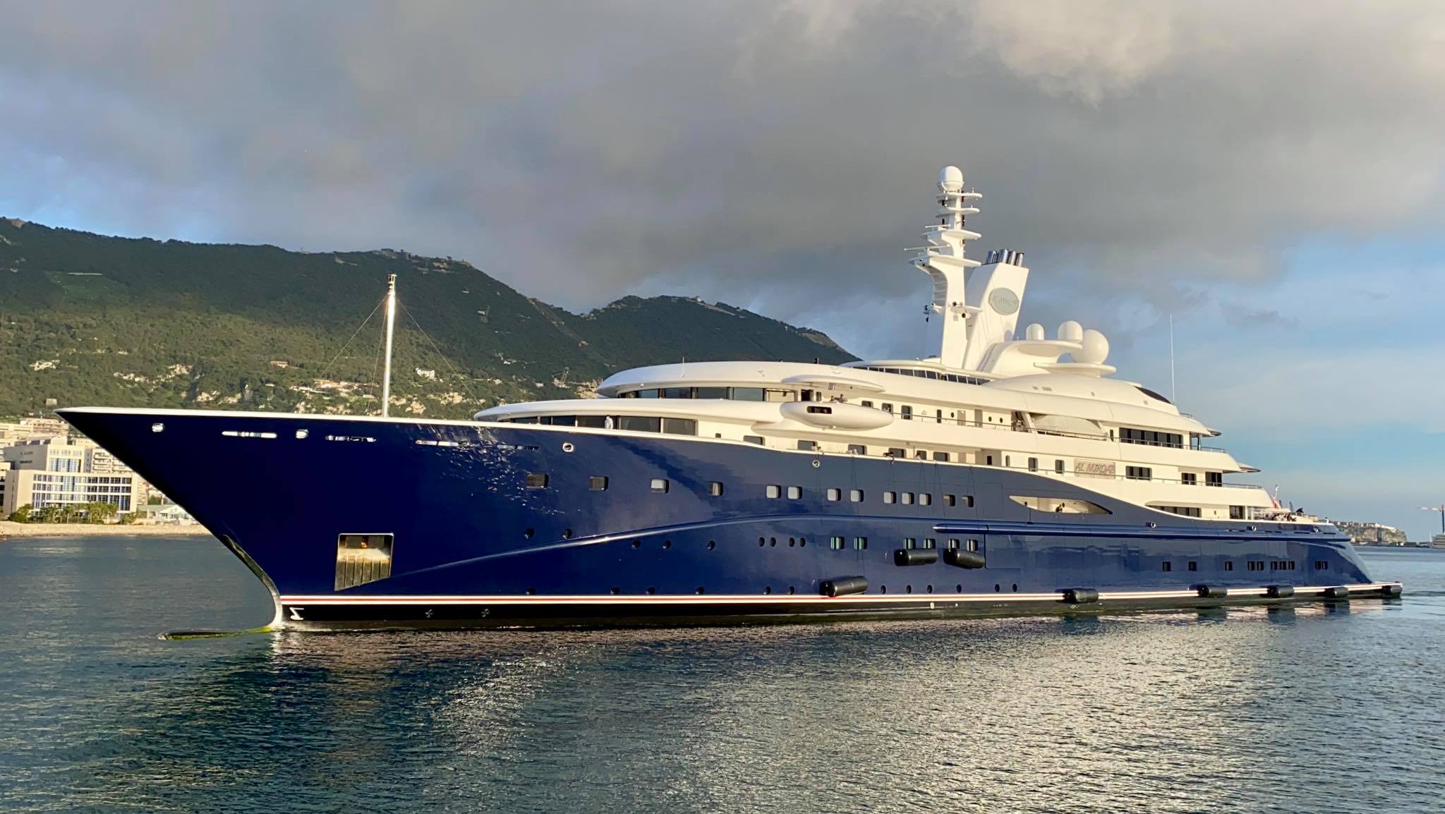 The yacht Al Mirqab arrived in Gibraltar