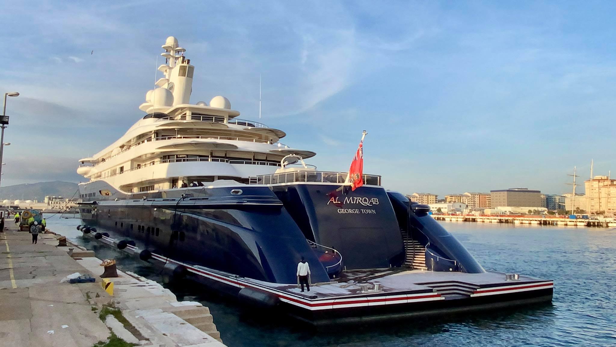 The yacht Al Mirqab arrived in Gibraltar