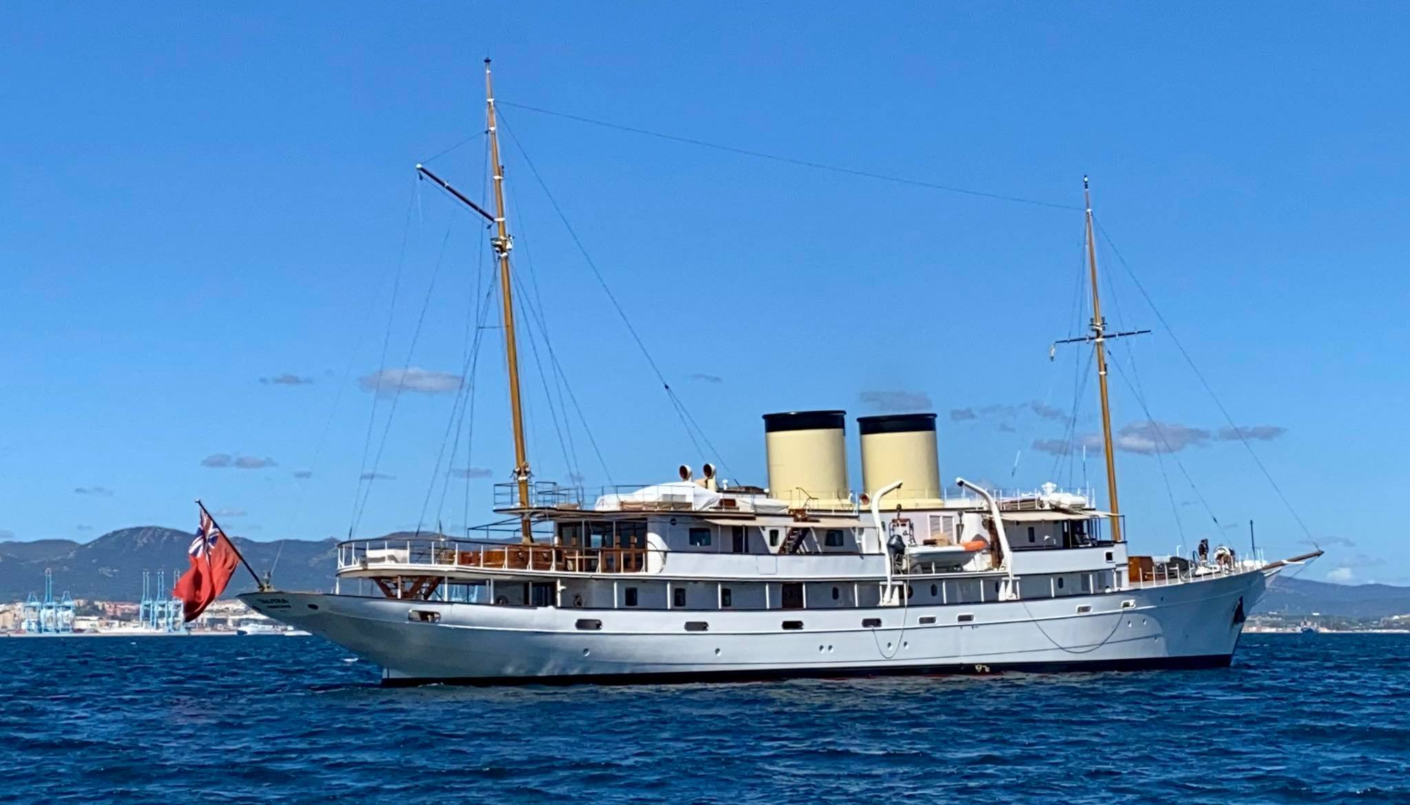 Mark Getty's yacht TALITHA in Gibraltar