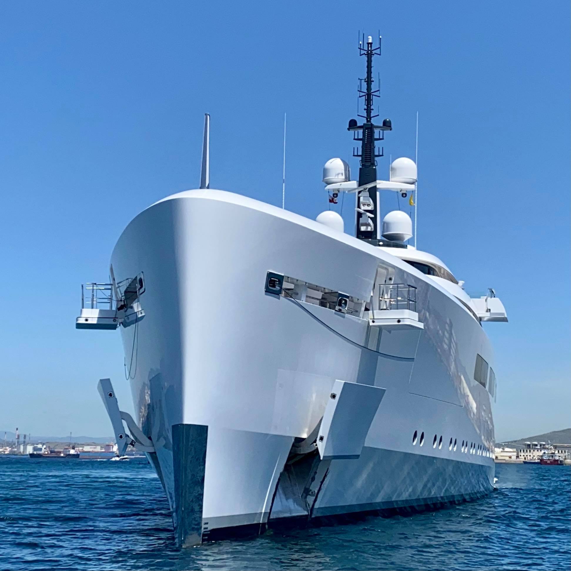 The 96-meter yacht VAVA II in Gibraltar (owned by Ernesto Bertarelli)