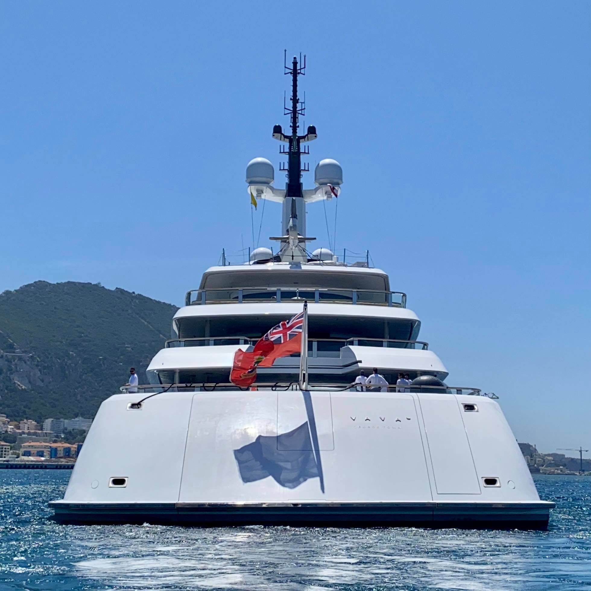 The 96-meter yacht VAVA II in Gibraltar (owned by Ernesto Bertarelli)