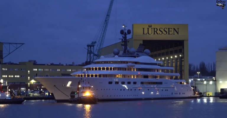 Project BLUE Yacht • Lurssen • 2022 • Value $600M • Owner Sheikh Mansour