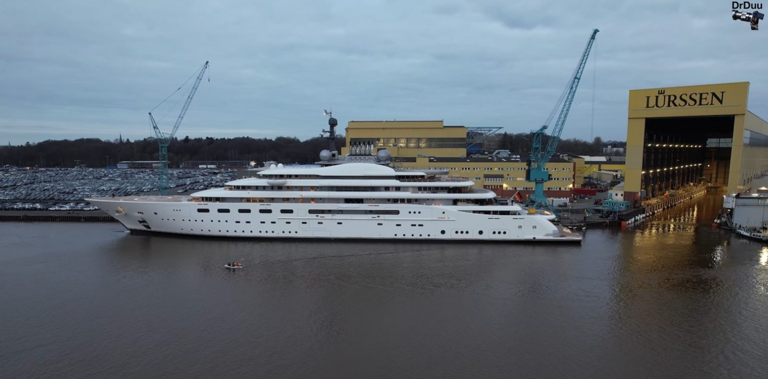 BLUE Yacht • Lurssen • 2022 • Value $600M • Owner Sheikh Mansour