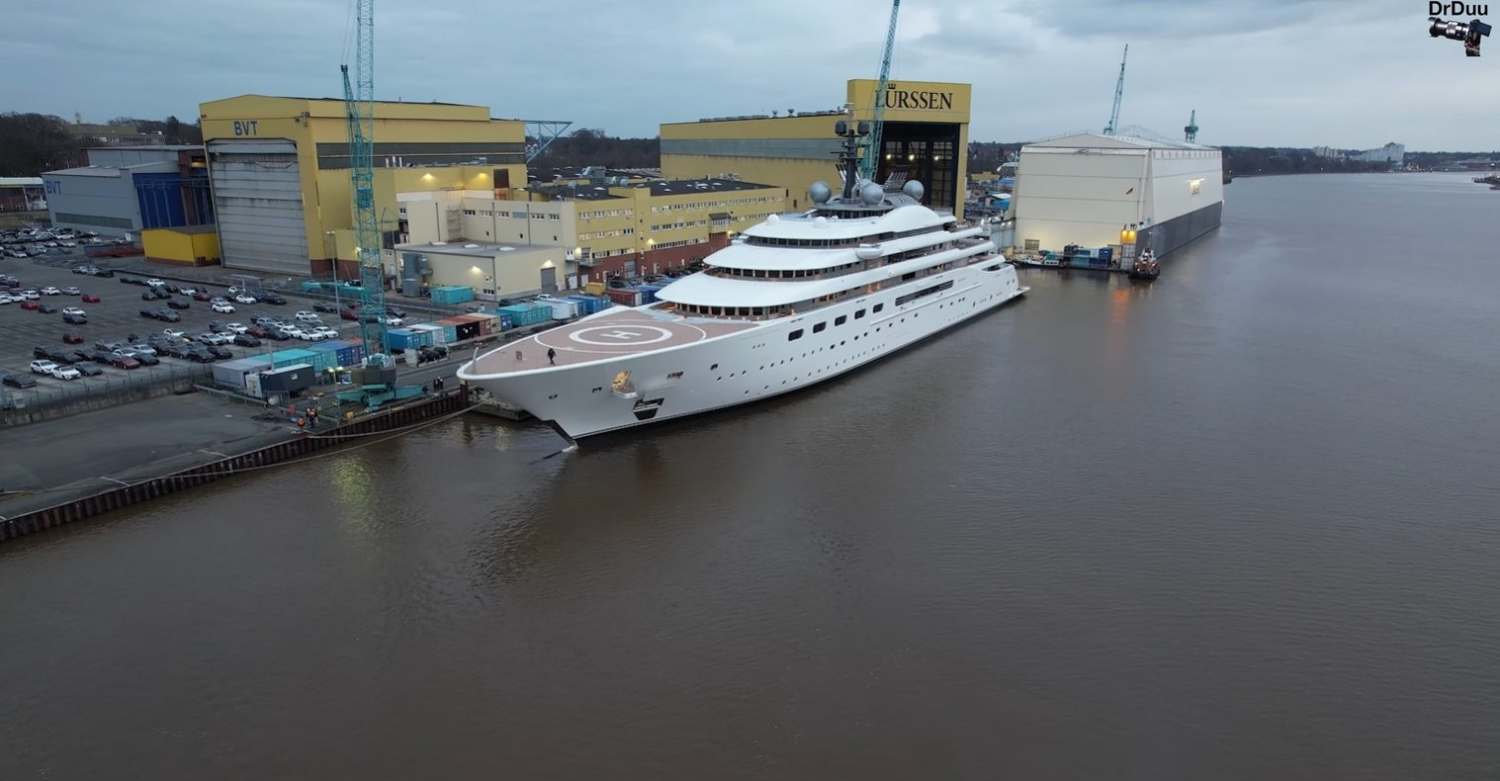BLUE Yacht • Lurssen • 2022 • Value $600M • Owner Sheikh Mansour