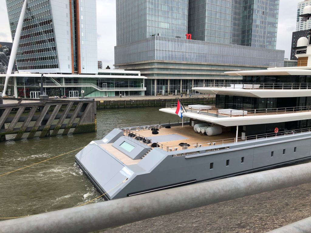 Oceanco's Project Y720 on transport in Rotterdam - Steven Spielberg's ...