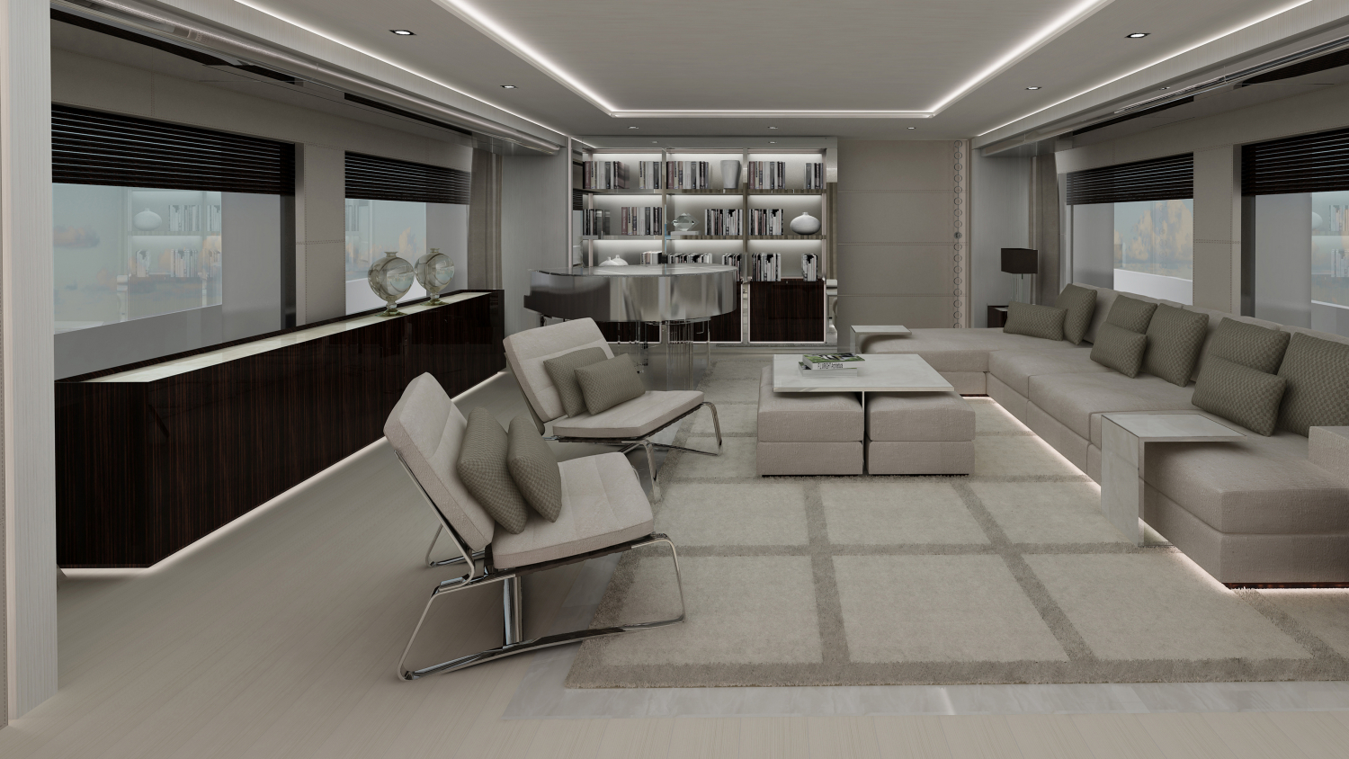 Inside N2H Yacht • Rossi Navi • 2017 • Value $25,000,000 • Owner Kees ...