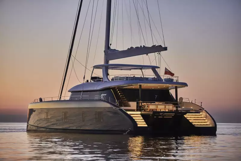 MASHUA BLUU Yacht • Sandor Csanyi $5M Sailing Catamaran