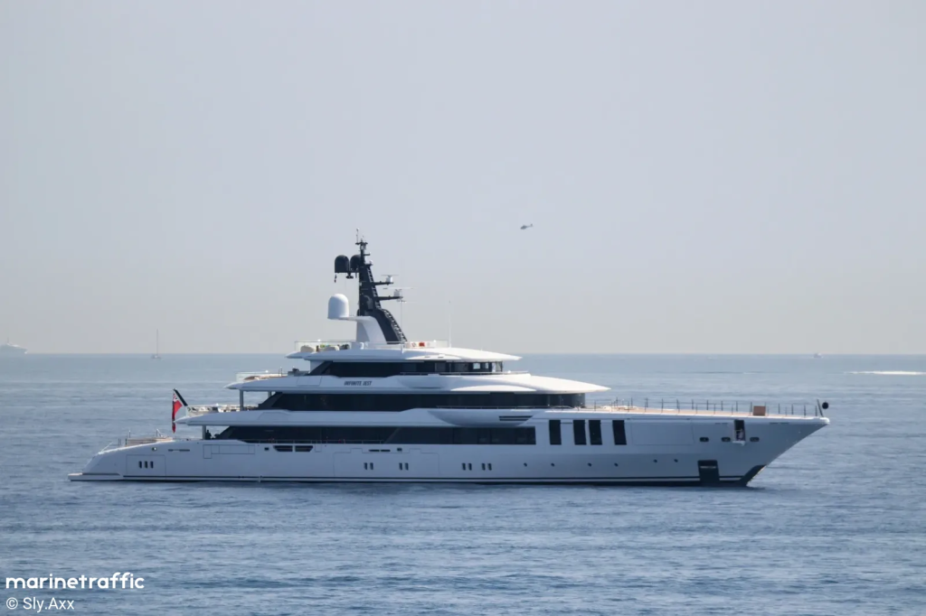Who is the Owner of the yacht INFINITE JEST?